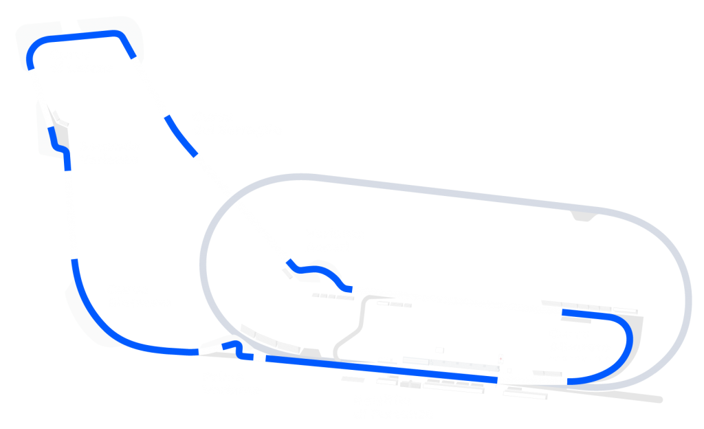 The layout of the Monza track | Monza National Circuit